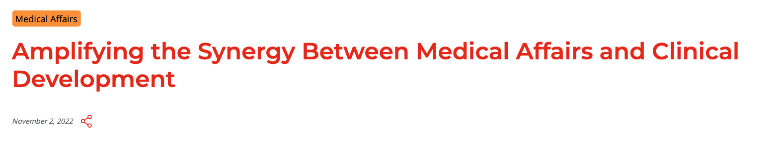 Syneos Health Medical Affairs - Medical Affairs Professional Society