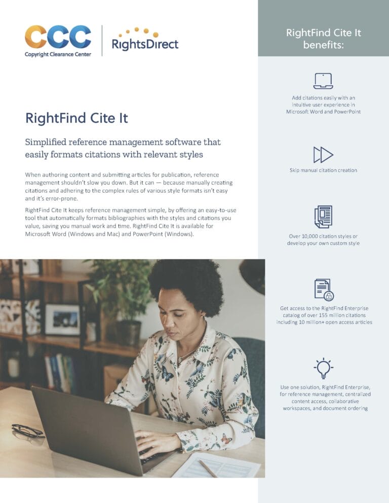 Copyright Clearance Center (CCC) - Medical Affairs Professional Society